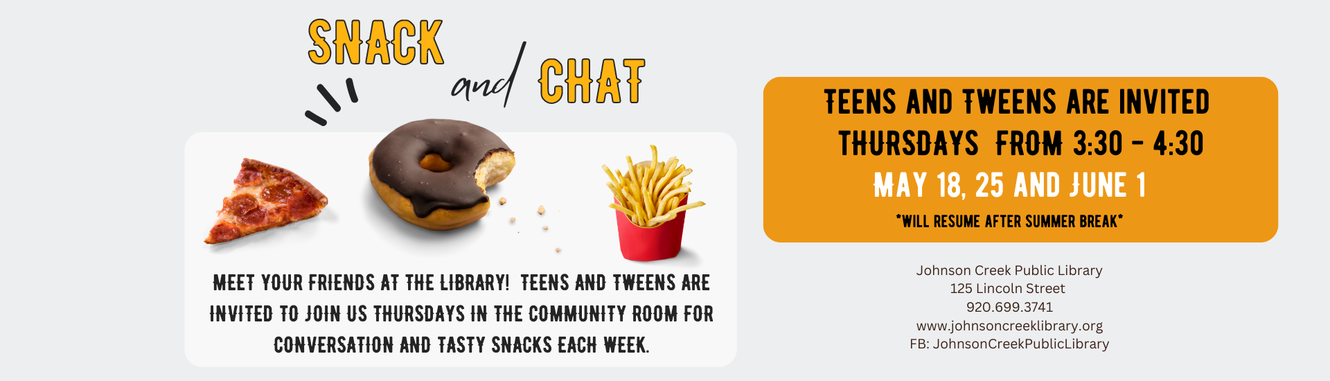 Snack and Chat